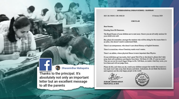 Inspirational letter by Principal to parents before board exam goes ...