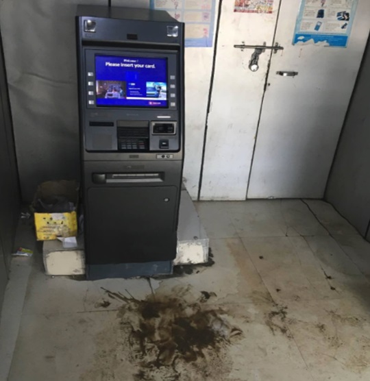 Leakage from AC, SBI ATM counter at Rangirkhari in deplorable condition ...