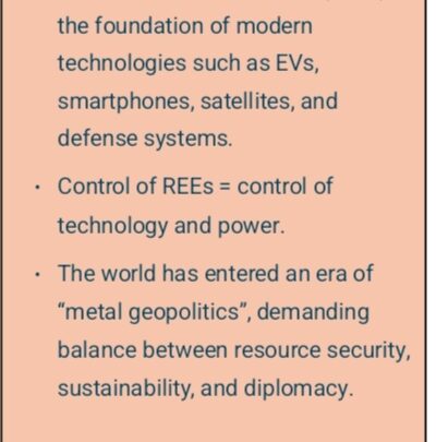 The Geopolitics of Rare Earth Elements: Redefining Power in the Modern ...